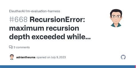 Recursionerror Maximum Recursion Depth Exceeded While Calling A Python