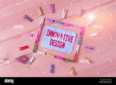 Conceptual Hand Writing Showing Innovative Design Concept Meaning Application Of Better