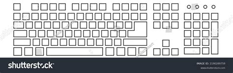 Line Keyboard Layout Vector Isolated On Stock Vector Royalty Free Shutterstock