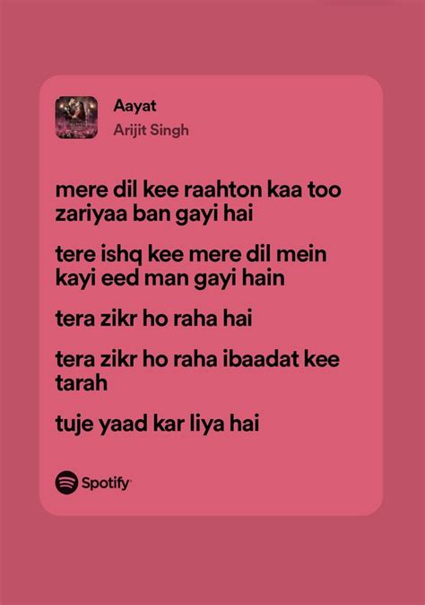 Aayat🎀 Song Quotes Pretty Lyrics Love Songs