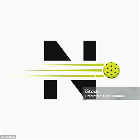 문자 N 알파벳 벡터 템플릿에 초기 피클 볼 로고 경기 스포츠에 대한 스톡 벡터 아트 및 기타 이미지 경기 스포츠 경쟁 공 스포츠 장비 Istock