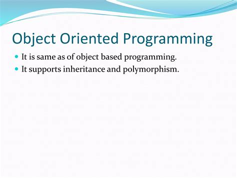 Object Oriented Programming Pptx Programming Languages Computing