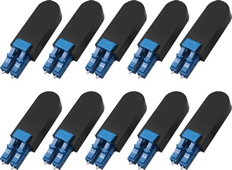 Fc 10 Pack Lc Upc Fiber Optic Loopback Adapter 9 125 Singlemode Optical Cable Test Adapter