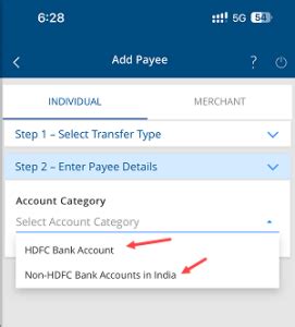 Adding A Payee Bank Account In HDFC Mobile Banking BankingTricks