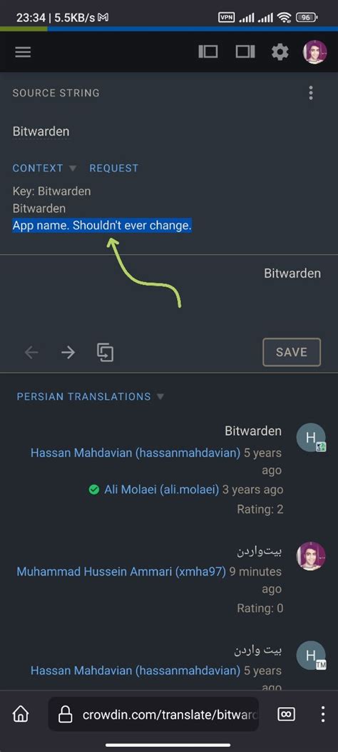 Bitwarden Name In Persian · Issue 2061 · Bitwardenmobile · Github