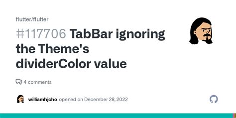 Tabbar Ignoring The Theme S Dividercolor Value Issue Flutter Flutter Github
