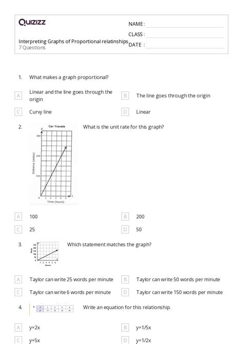50 interpreting graphs worksheets for 7th grade on quizizz free
