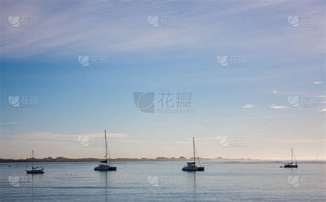 早晨船海洋远距离水水平画幅无人火山地形大西洋群岛夏天