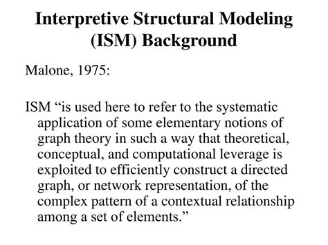 Ppt Using Interpretive Structural Modeling To Identify And Quantify Interactive Risks