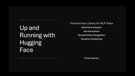 how hugging face uses transformers library for nlp tasks vivian aranha posted on the topic