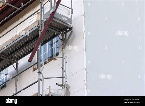 Renovation Of The Facade Of An Old Building With External Thermal Insulation Cladding Stock
