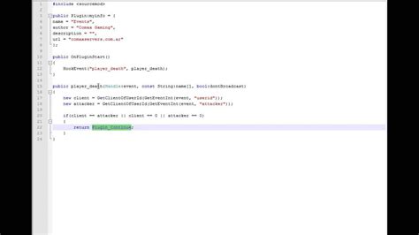 Sourcemod Coding Tutorial 12 Events Creating A Killer Information