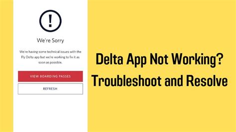delta app not working troubleshoot and resolve