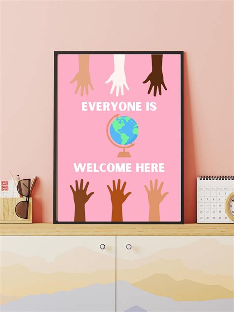 Equality Classroom Poster Digital Download Inspirational Teacher Decor Diversity