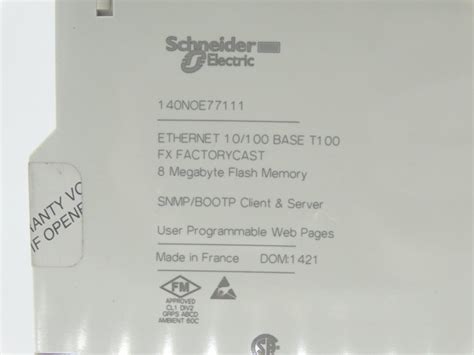 Schneider Electric 140 Noe 771 11 Plc Module