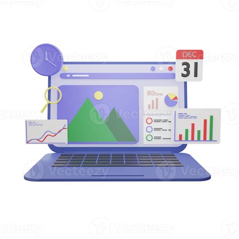 Laptop Screen With Seo Search Engine Optimization Concept 3d Minimal App Development And Web