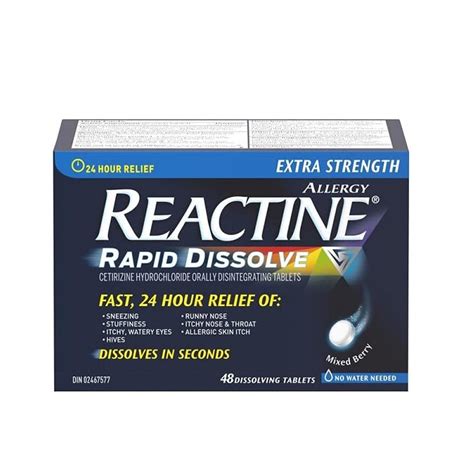 Reactine Dissolve Tablets Extra Strength Allergy Relief