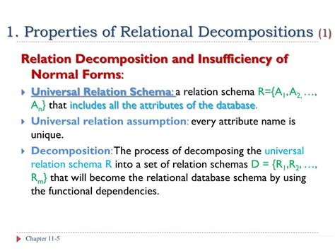 Ppt Chapter 11 Relational Database Design Algorithms And Further