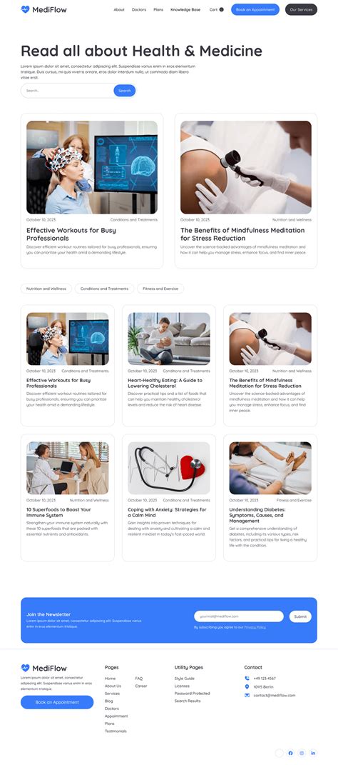 medical web design on behance