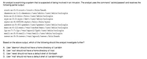 Solved A Security Analyst Who Is Working For A Company That Chegg Com