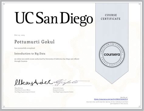 Finished Introduction To Big Data Course On Coursera Gokul Pottumurti Posted On The Topic