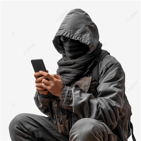 Hacker Thief Hacking Into Smartphone Hacker Robber Hack PNG