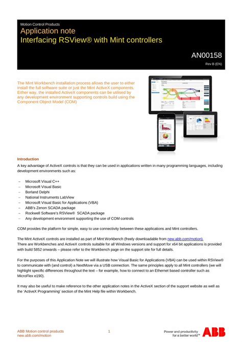 pdf application note interfacing rsview® with mint controllers