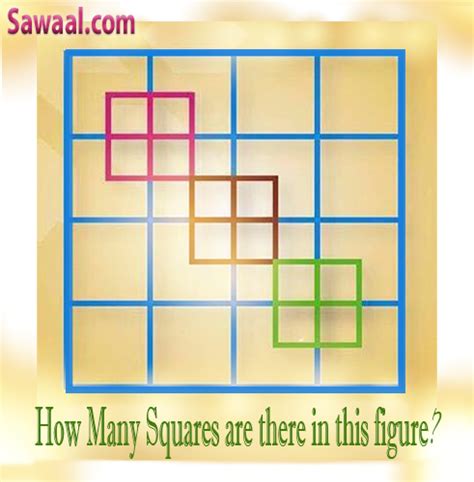 How Many Squares Do You See Math Puzzles Questions And Answers Sawaal