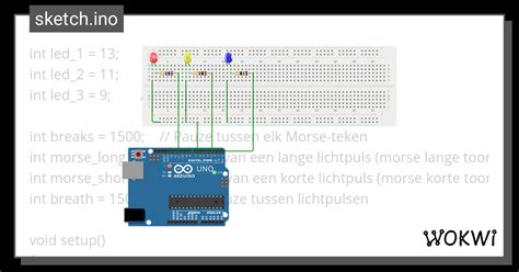 Morse Leds Wokwi Esp32 Stm32 Arduino Simulator