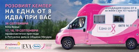 Розовият кемпер на Една от 8 пристига в Мездра