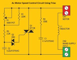 Triac Ac Motor Speed Control Circuit Diagram