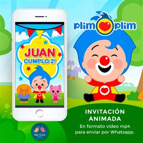 Video Invitación Animada Payaso Plim Plim Con Foto