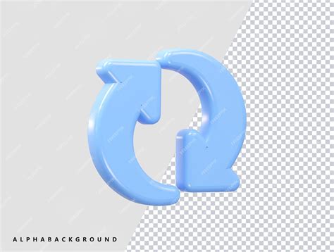 Premium Psd Refresh Icon 3d Rendering Vector Element