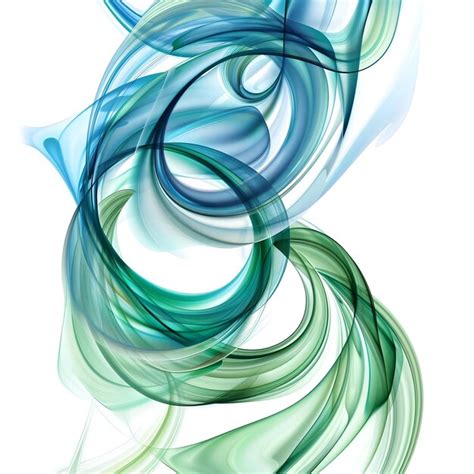 Premium Photo Abstract Blue And Green Swirls On A White Background