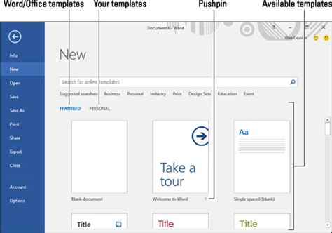 How To Create A New Document From A Template In Word 2016 Dummies