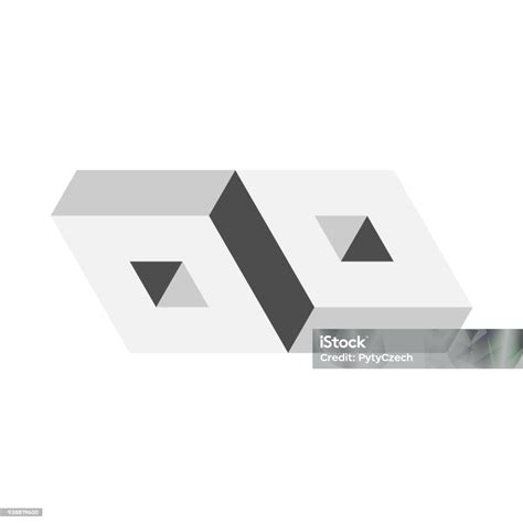 3d 불가능 한 개체입니다 기하학적 3d 블록입니다 광학 환영입니다 벡터 일러스트 레이 션 3차원 형태에 대한 스톡 벡터 아트 및 기타 이미지 Istock