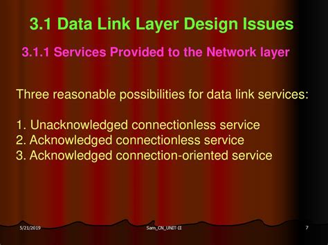 Data Link Layer Design Issues Design Talk