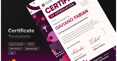 Modern Colourful Certificate Print Templates Ft Awards And Achievement Envato