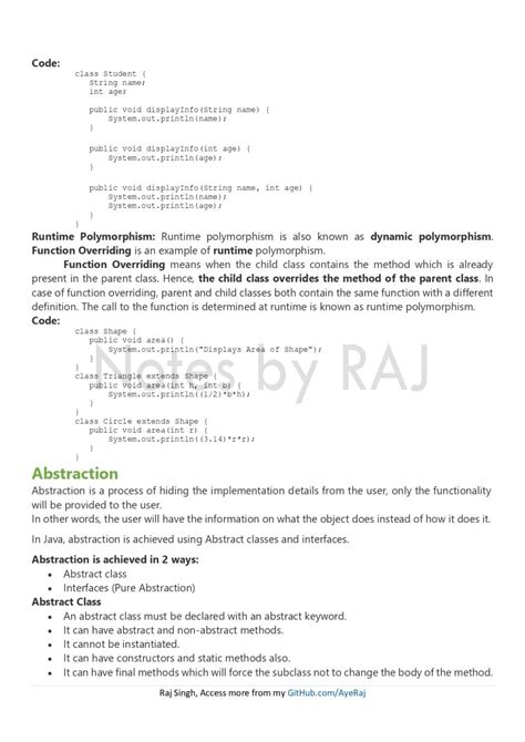 Oop In Java Full Notes Pdf Connect 4 Programming