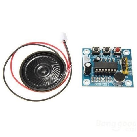 Módulo Gravador De Voz E Player Isd1820 Eletro Parts