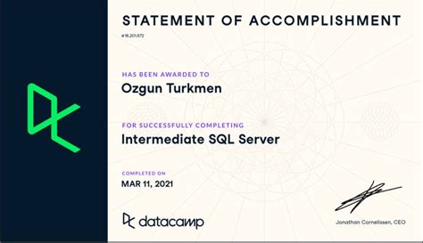 Ozgun Turkmen On Linkedin Intermediate Sql Server Statement Of