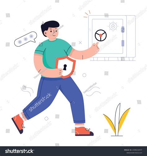 Bank Vault Flat Editable Illustration Stock Vector Royalty Free 2199132477 Shutterstock