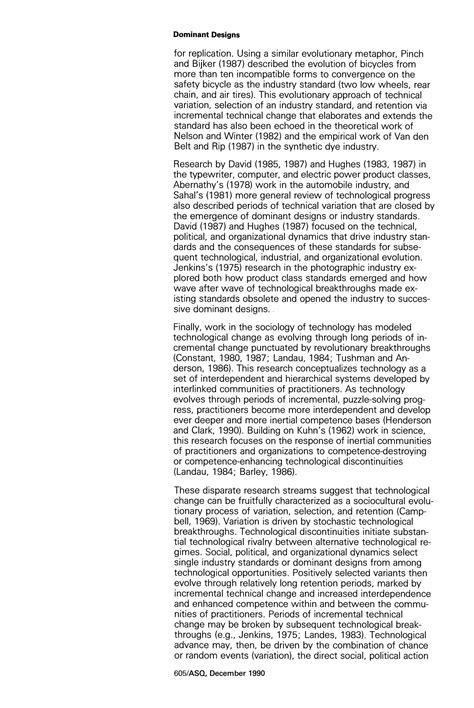 Solution Technological Discontinuities And Dominant Designs A Cyclical