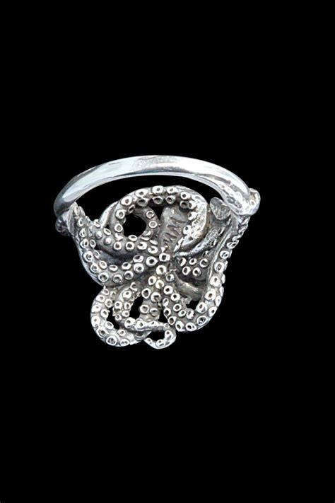 Octopus Ring Silver Octopus Jewelry Tentacle Jewelry Tentacle Etsy
