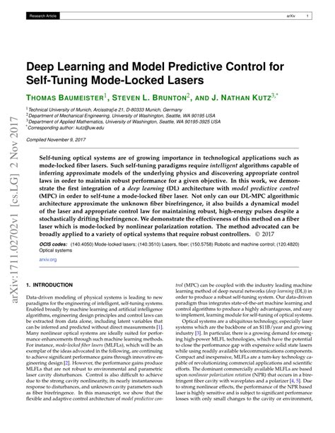 Pdf Deep Learning And Model Predictive Control For Self Tuning Mode