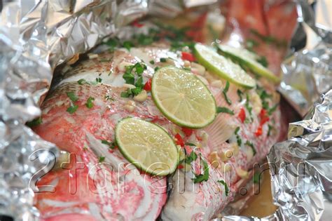 Red Snapper запеченный по тайски — 2 ТАРЕЛКИ кулинария рецепты блюда пошаговые фото поиск