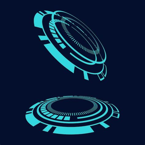 Premium Vector Sci Fi Circle Frame Modern User Interface Element Technology Futuristic
