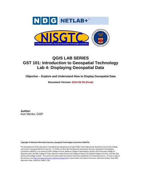 Pdf Lab Displaying Geospatial Data Wordpress Qgis Lab Series Lab Displaying