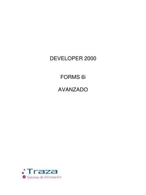 Forms 6i Avanzado Pdf Biblioteca Informática Objeto Informática