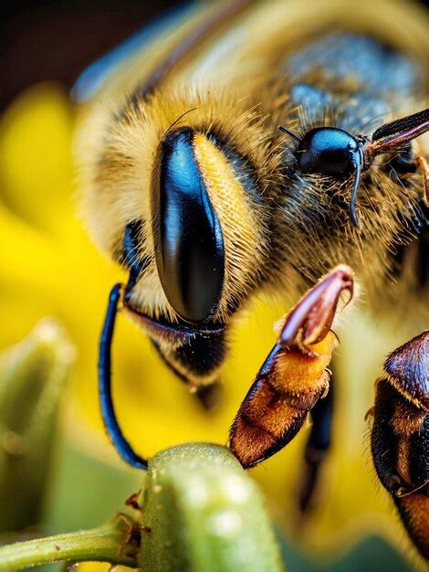Closeup Bee Premium Ai Generated Image